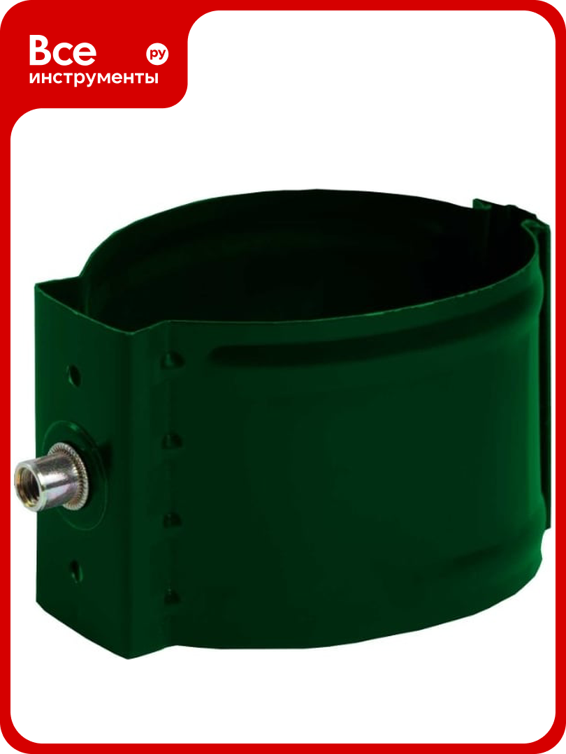 Круглый держатель трубы NIKA RAL 6005 темно-зеленый, кирпич В0000019204 надежной конструкции
