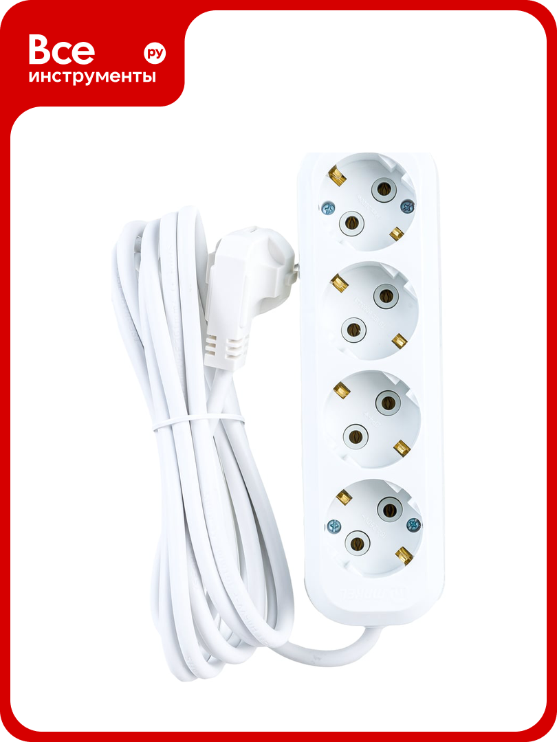 Удлинитель с заземлением 4х3 м Makel 153 MGP153, 3 м