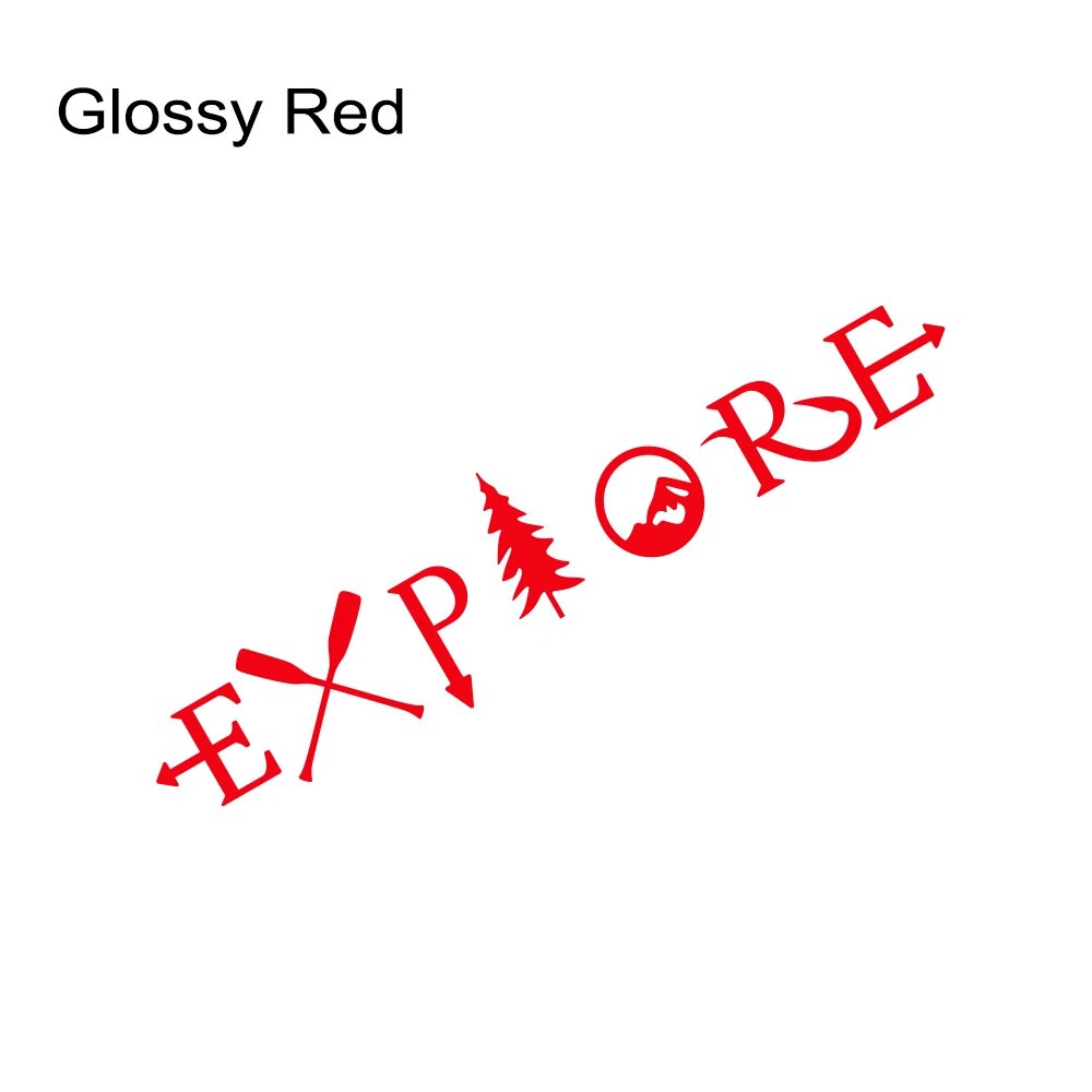 Наклейка на авто "Explore" Glossy Red, 29.5x6.5cm