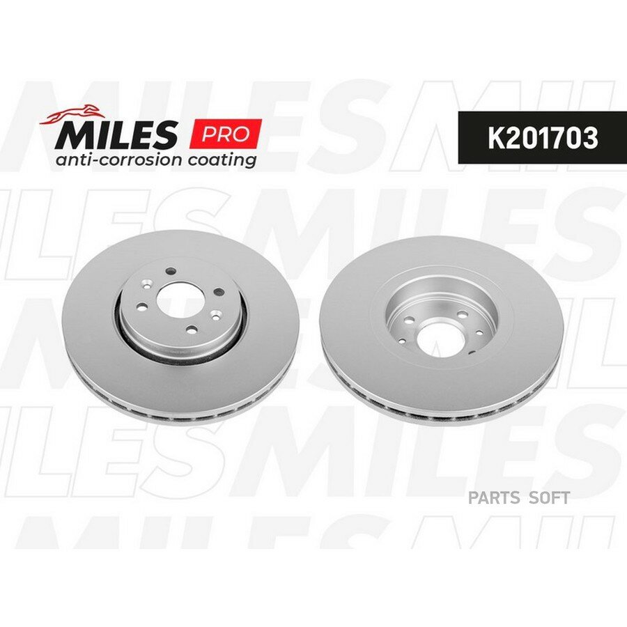 MILES K201703 Диск тормозной RENAULT SCENIC II/GRAND SCENIC II 1.5-2.0 03- перед. вент. D=300мм ()