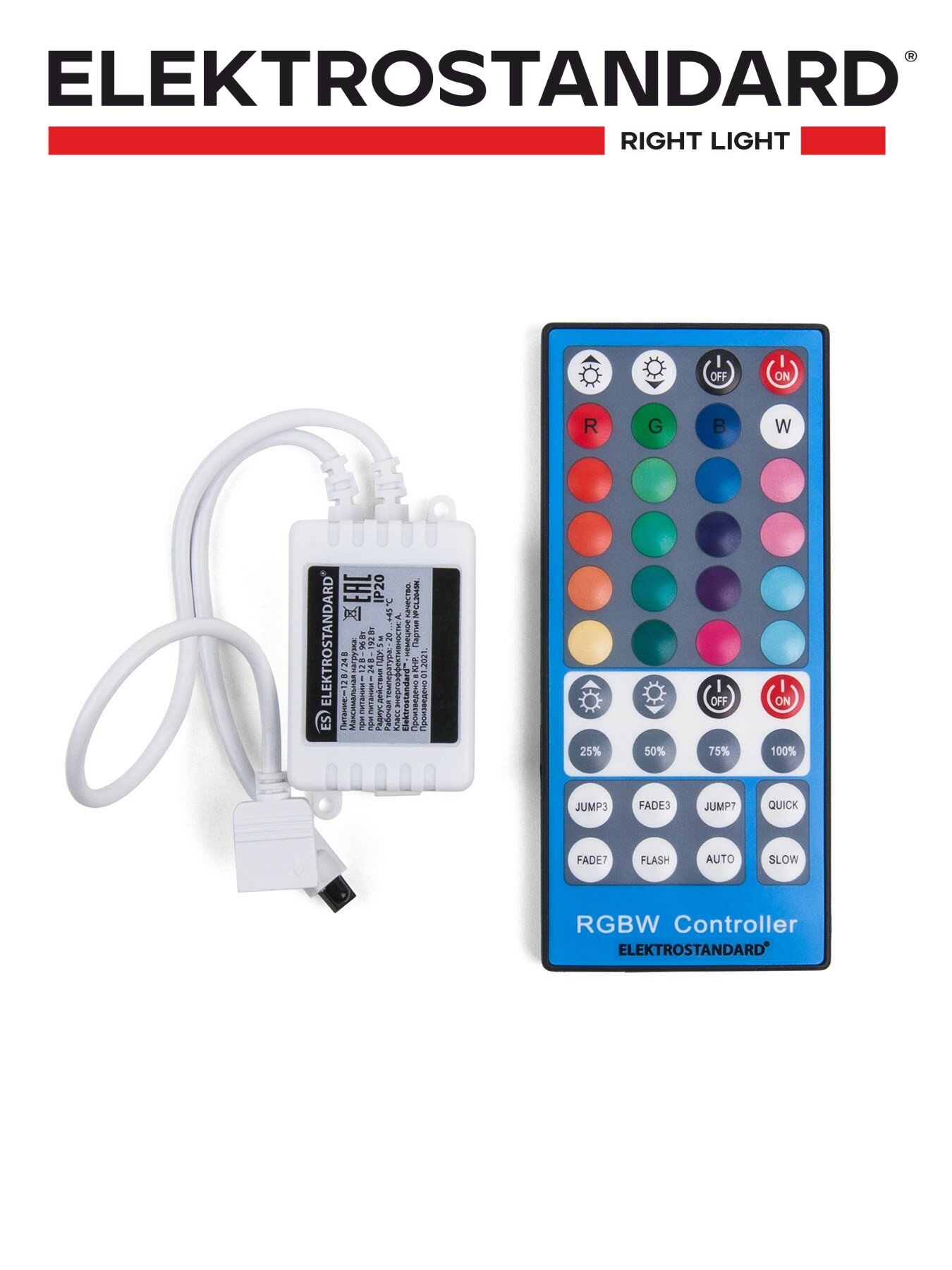 Контроллер с ПДУ Elektrostandard LSC 021, для светодиодных лент RGBW 5050+5050 24V 60Led на 10W и 14,4W