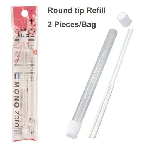 Tombow MONO Zero Eraser Плоский ластик Белый, Round Refill