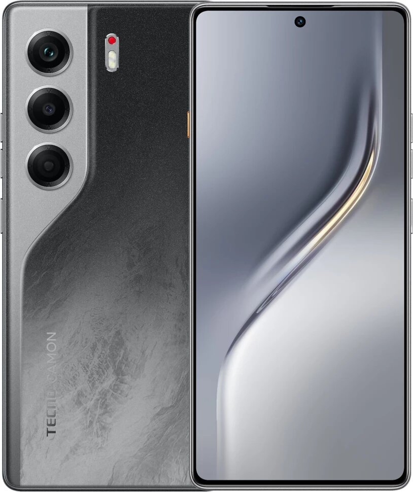 Смартфон Tecno Camon 40 256Gb 8Gb черный моноблок 3G 4G 2Sim 6.78" 1080x2436 Android 15 50Mpix 802.11 a/b/g/n/ac NFC GPS GSM900/1800 GSM1900 Protect FM microSD max1024Gb