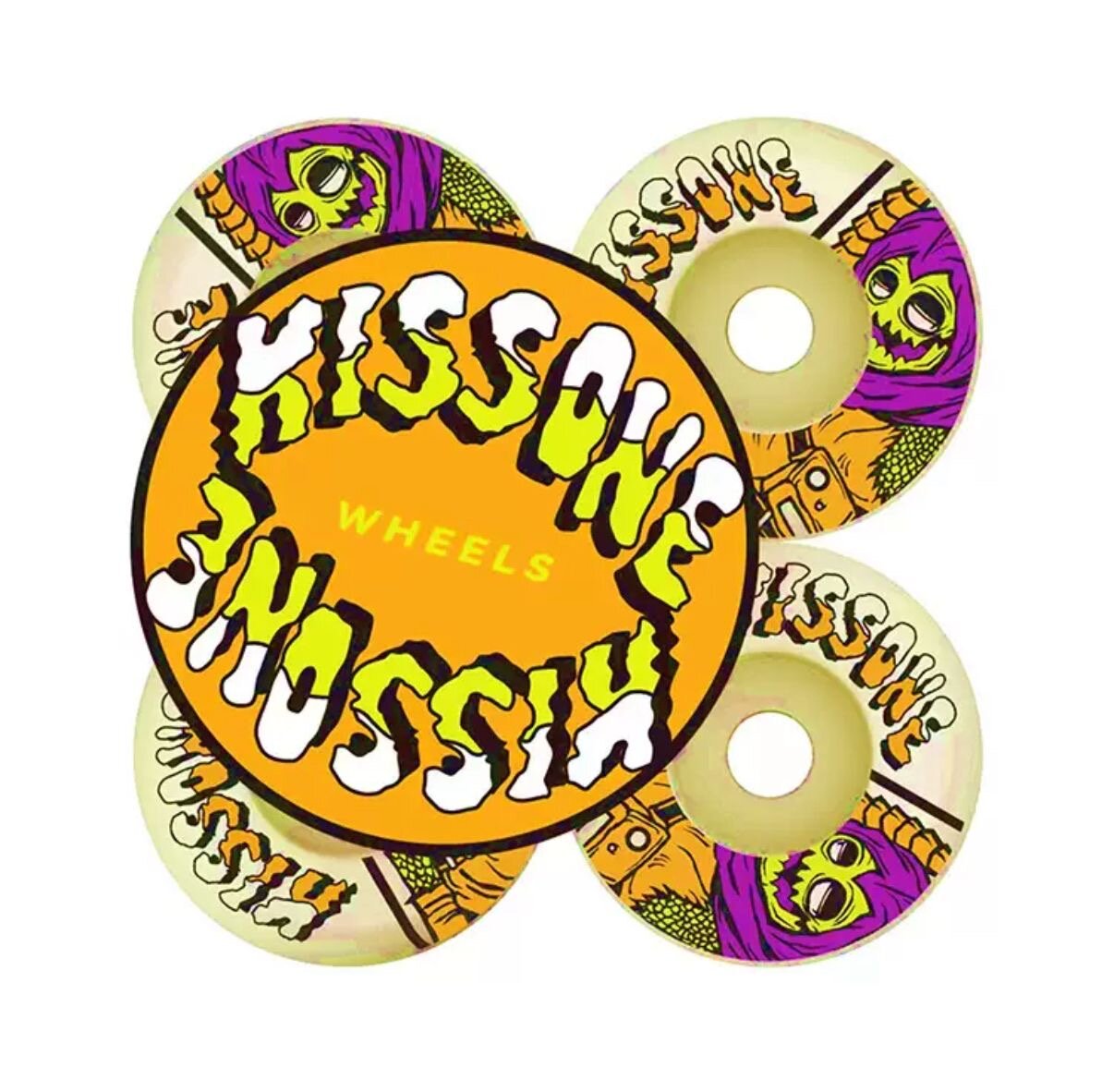 Колеса для скейтборда 52х32, набор 4 шт, без подшипников, 101А