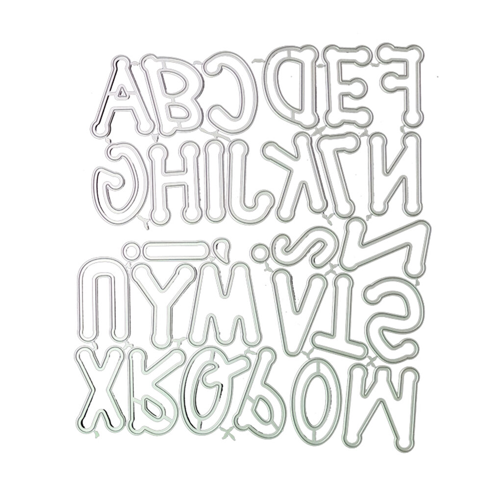 Металлические трафареты для вырезания, 26 букв, шаблоны для тиснения, материалы для handmade открыток