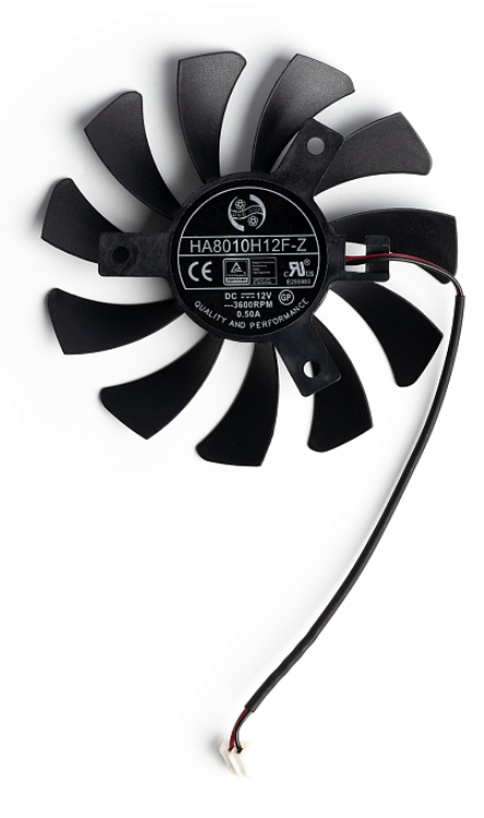 Вентилятор для видеокарты MSI, 2Pin , 75mm, S 40mm, HA8010H12F-Z
