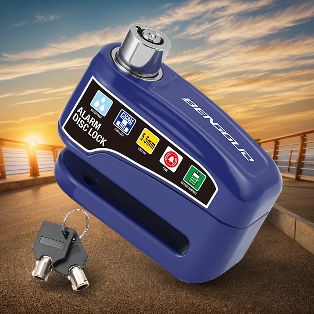 Сигнализация блокировки дискового тормоза велосипеда, водонепроницаемая и противоугонная, замок без ключа