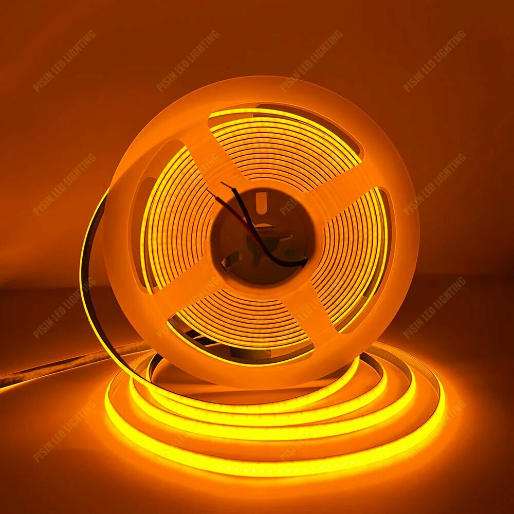 Оранжевая светодиодная лента Pisin COB 5 м, DC12V
