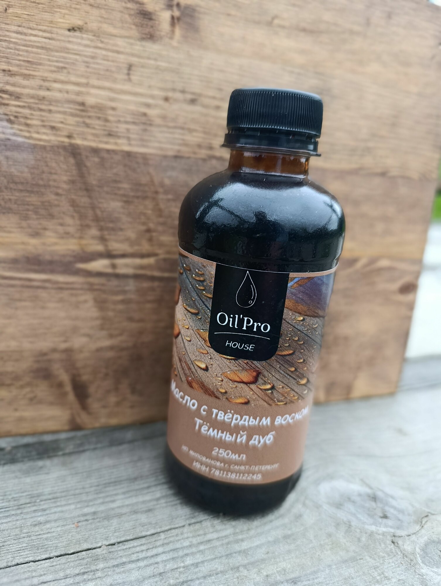 Масло для дерева цвет темный дуб, пропитка, морилка цветная.