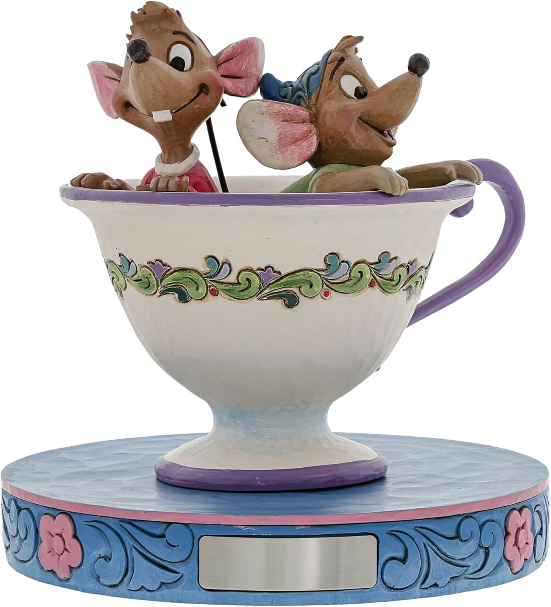 Фигурка Enesco из коллекции Disney Traditions- Жак и Гас в кружке чай леди Тремейн, Золушка, персонажи, 12 см, 4016557
