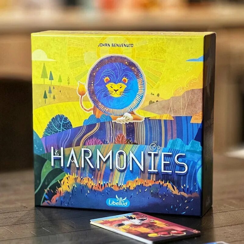 Настольная игра "Harmonies", 3D-ландшафт, желтые и синие плитки — фото 1