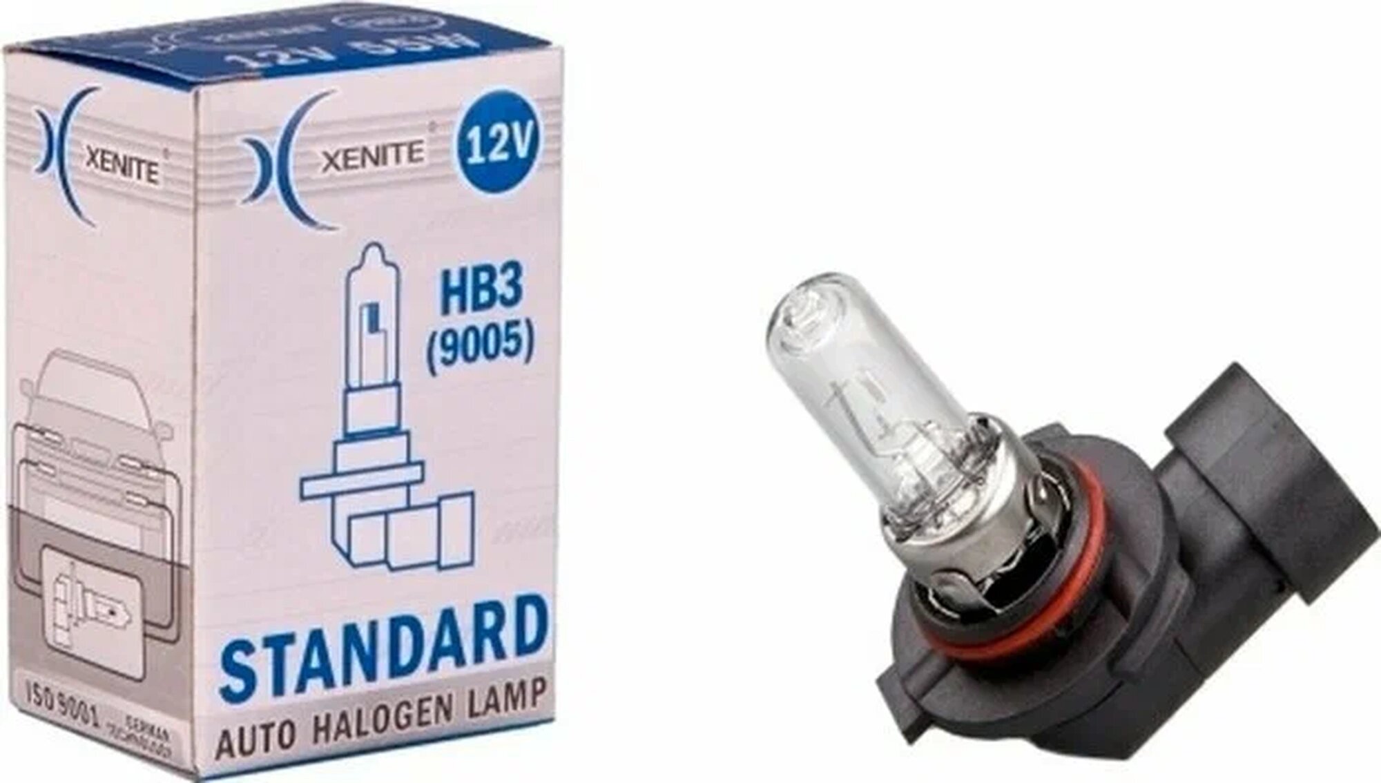 Лампа галогеновая головного света HB39005 P20d 3200K Standart 12V 65W картон 1шт, XENITE 1007008