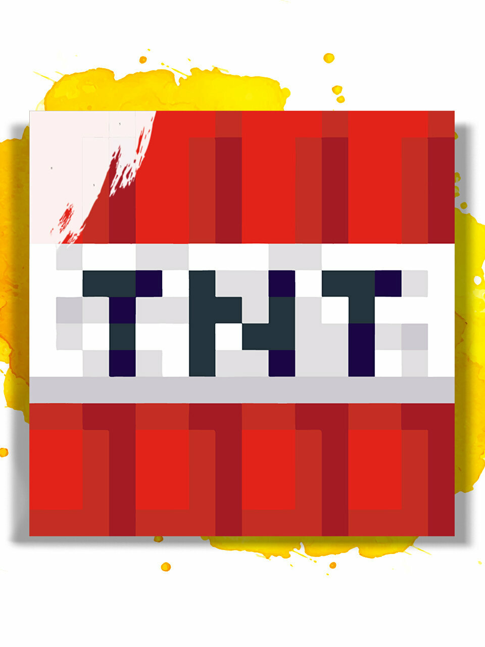Картина по номерам на холсте Minecraft TNT, 40 х 40 см
