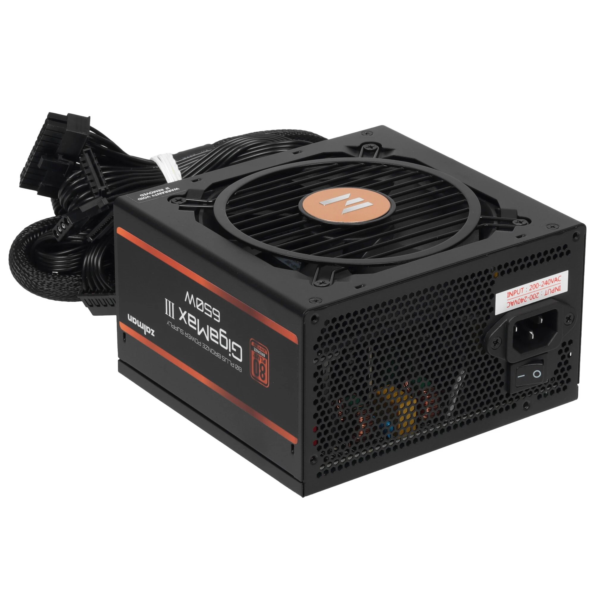 Блок питания ZALMAN GigaMax (GVII) 650W ZM650-GVII, черный