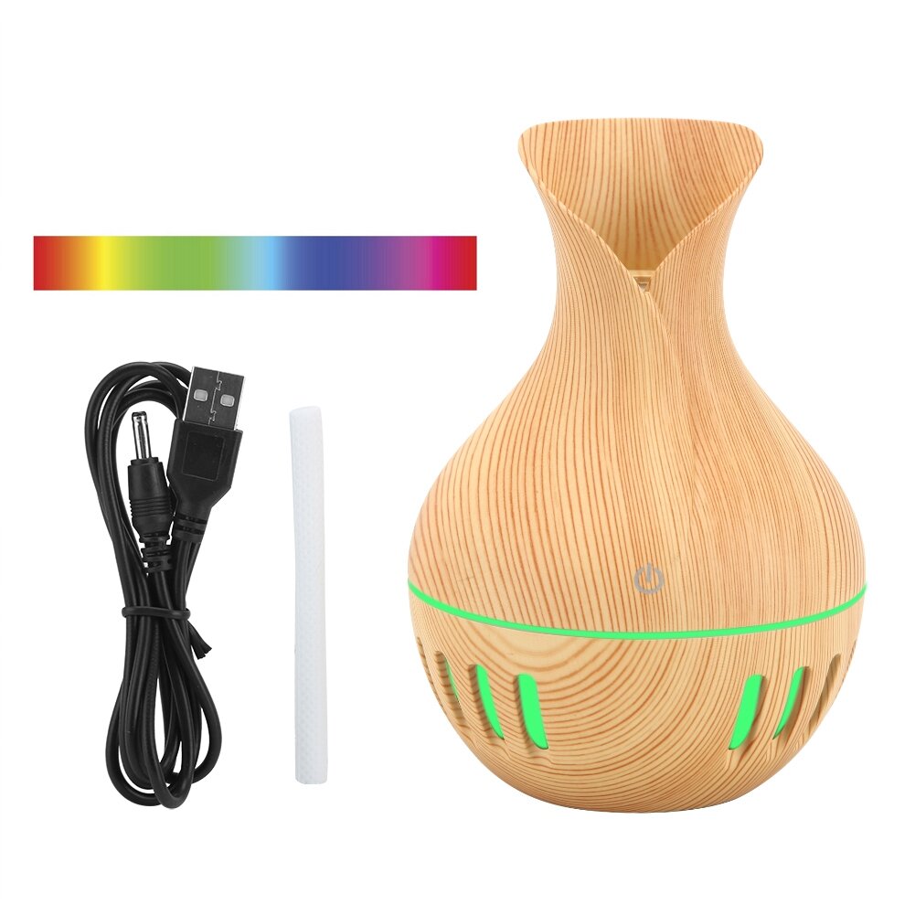 300 мл USB Retro Aromatherapy Aromame Oil Diffuser Air Увлажнитель -производитель тумана с красочными огнями для домашнего автомобиля