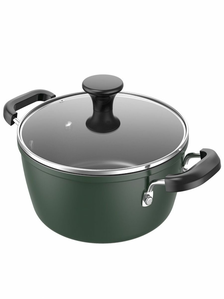 Кастрюля для тушения 4 л с антипригарным покрытием, универсальная кастрюля для супов и рагу, подходит для всех видов плит