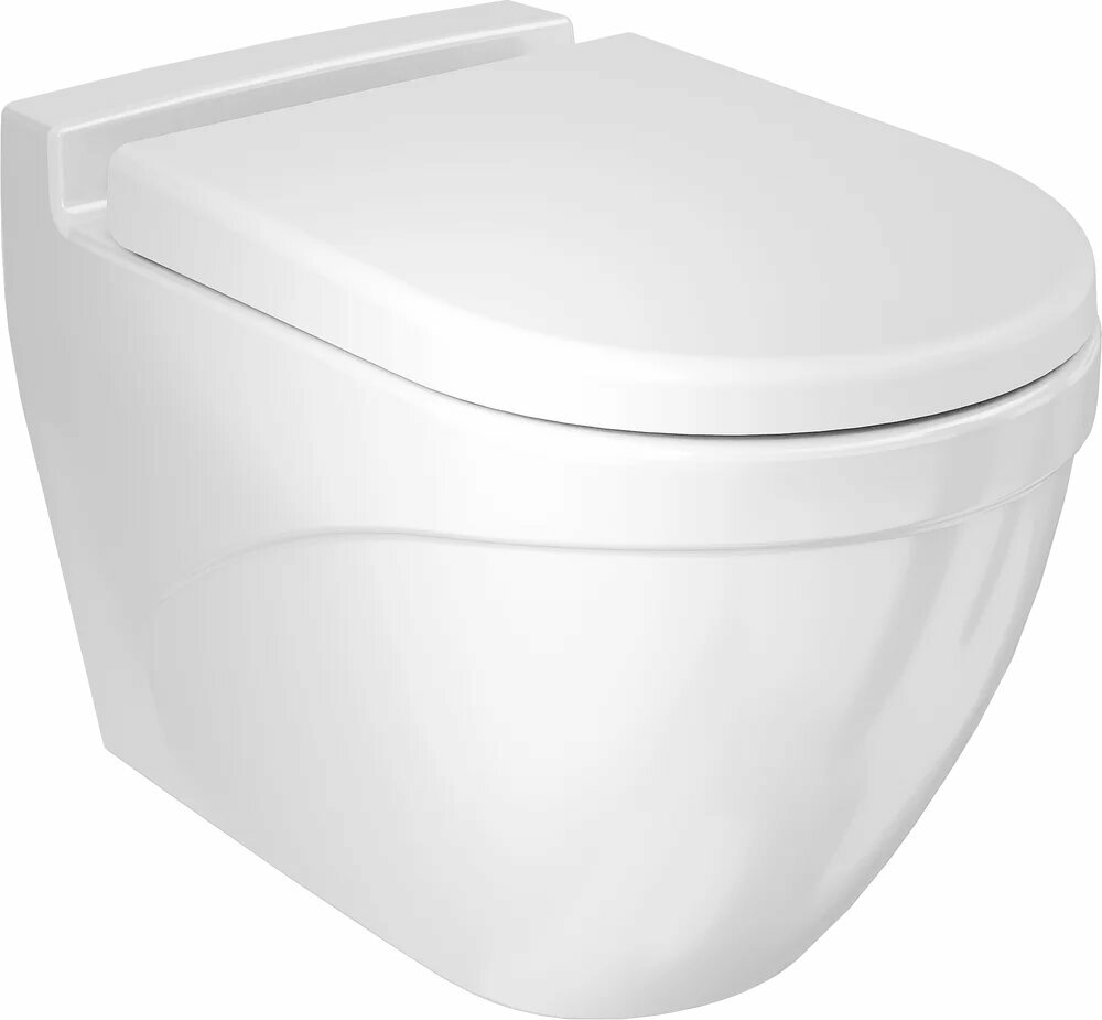 Унитаз подвесной BOCCHI Taormina Arch 1012-001-0129 с микролифтом, без бачка, фарфоровый, белый, овальный, сиденье для унитаза в комплекте