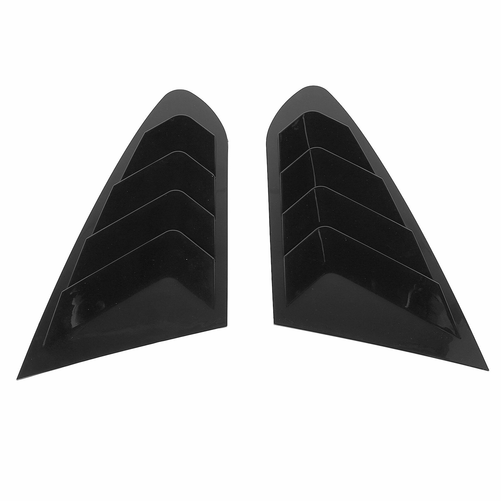 Пара жалюзи на заднее боковое стекло для BMW 4 серии F36 2014-2020, глянцевый черный