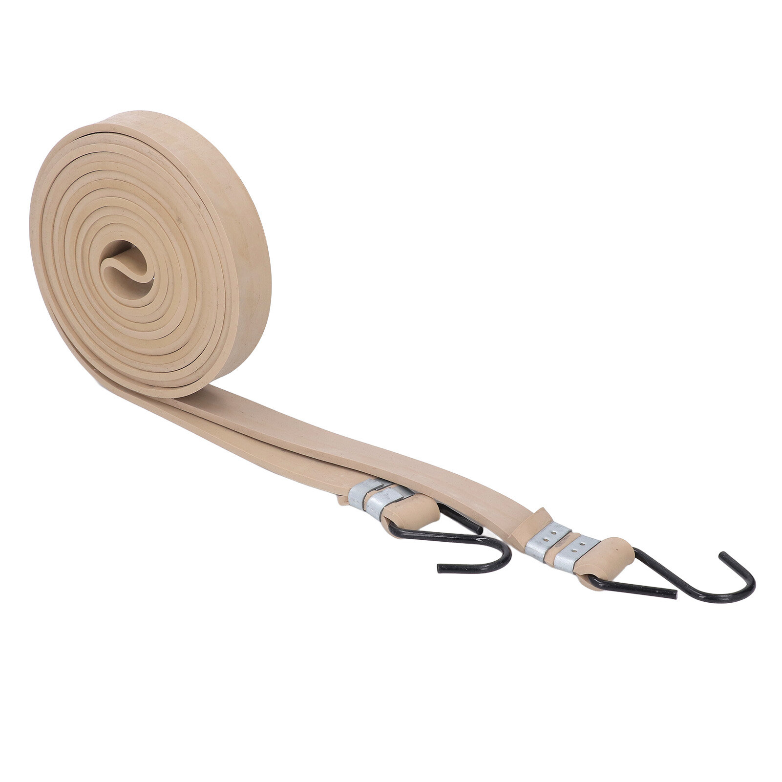 Плоский банджи-шнур шириной 2,4 см и толщиной 4,6 мм, сверхпрочная эластичная лента с крючком для фиксации багажа при транспортировке, длина 4 м/13,12 фута