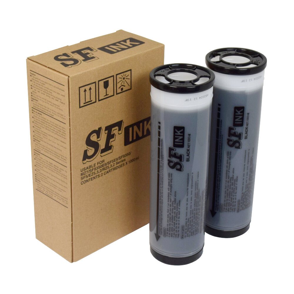 2 штуки Краска для RISO RZ/EZ/MZ/SF черная (AEBO)