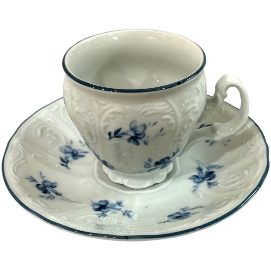 Чашка с блюдцем Bernadotte 90 мл, блюдце 115 мм декор "Синие мелкие цветы" (P175VN15KQZ6452071)