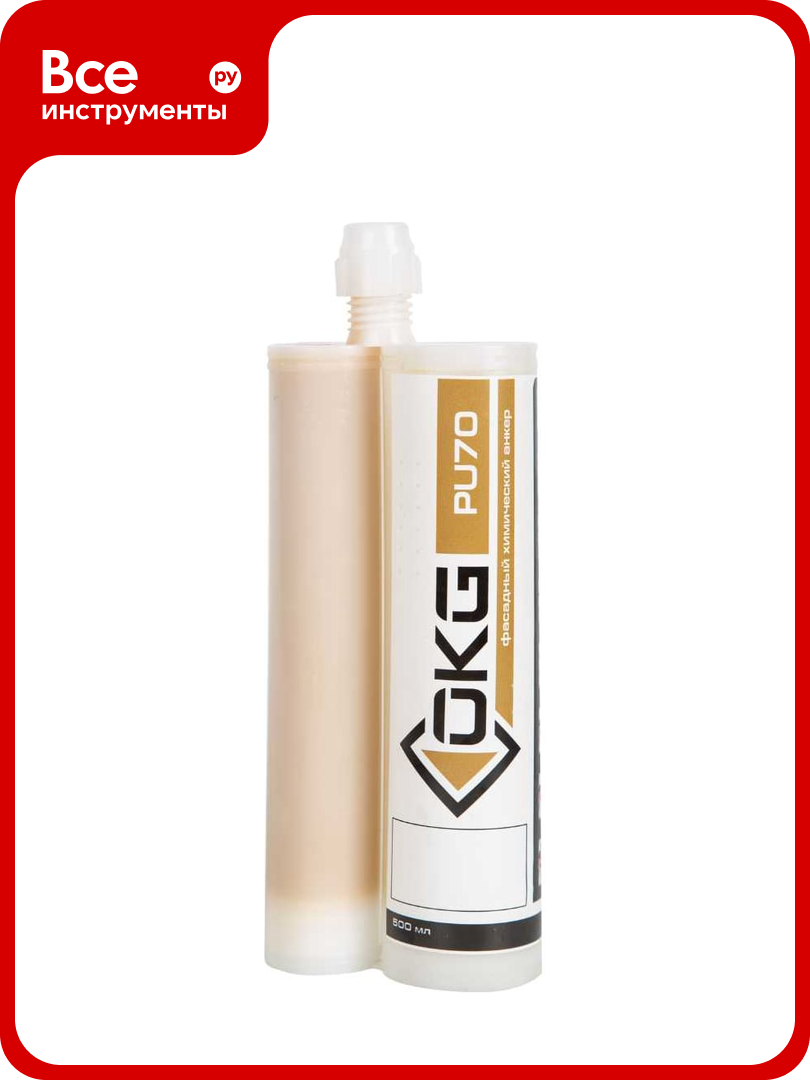 Химический клеевой анкер OKG PU 70 500 мл 770RPFF, для средних нагрузок, деревянный