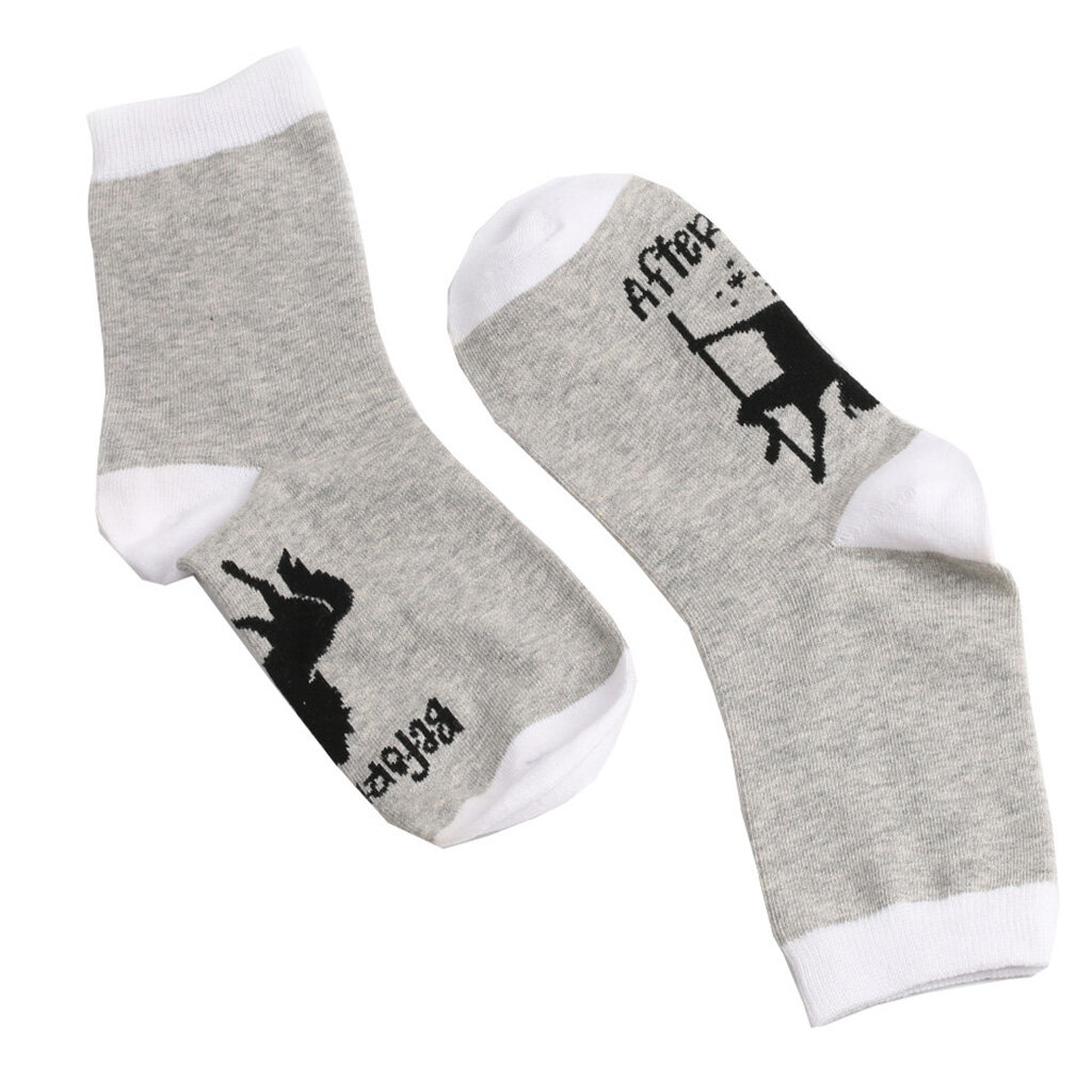 Funny Saying Socks Before Wine After Wine Letters Drunken Horse Print Hosiery