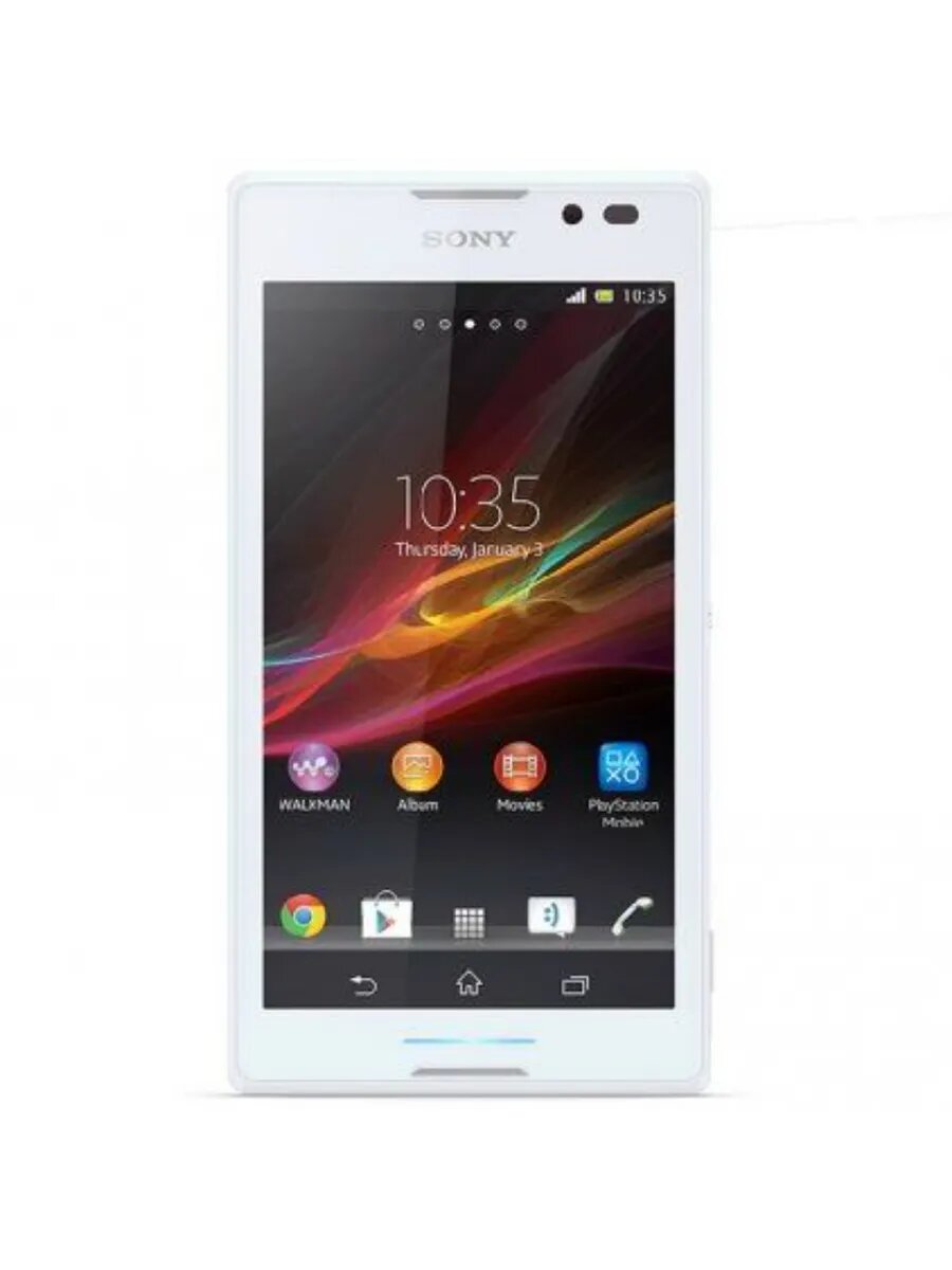 5" Смартфон Xperia C C2305 3G 1+4 ГБ белый РСТ