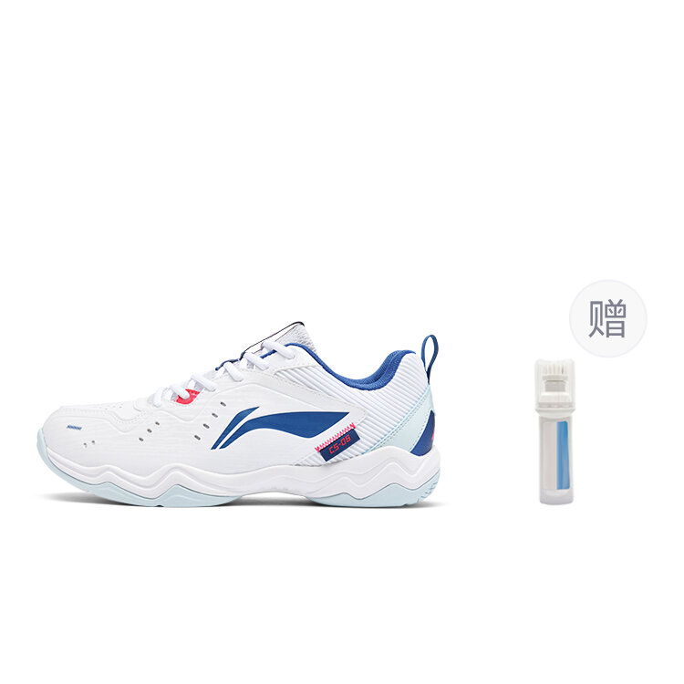 Кроссовки для бадминтона унисекс Li Ning Textile Synthetic Leather Cushioning Wear Resistant, бело-синие 36 1/3 EU