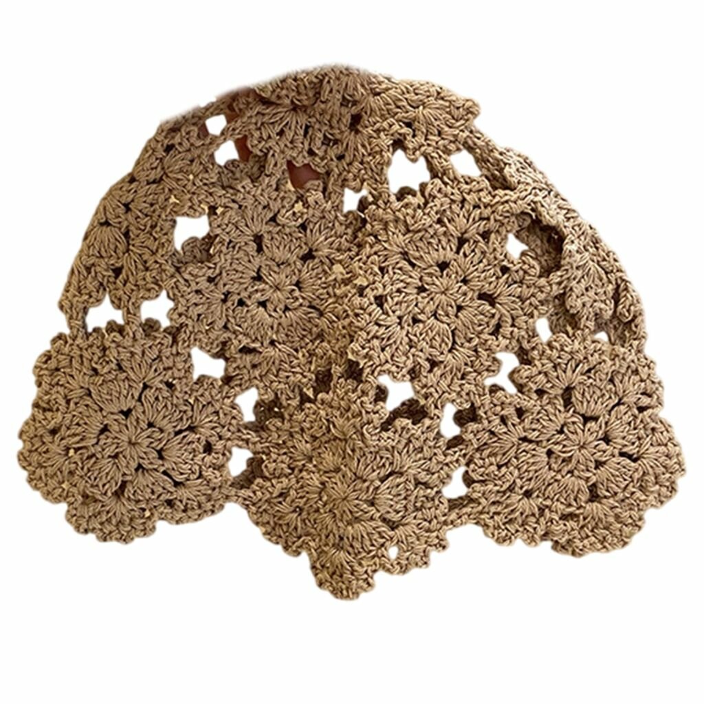 Японский полый пуловер ручной работы крючком-Хаки