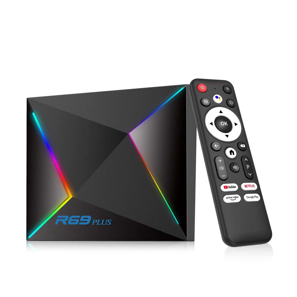 Новая телевизионная приставка Android Box R69 Plus Android 14 AllwinnerH728 TV Box 8K WiFi6 HD Bluetooth Ethernet 1000M потоковый медиаплеер