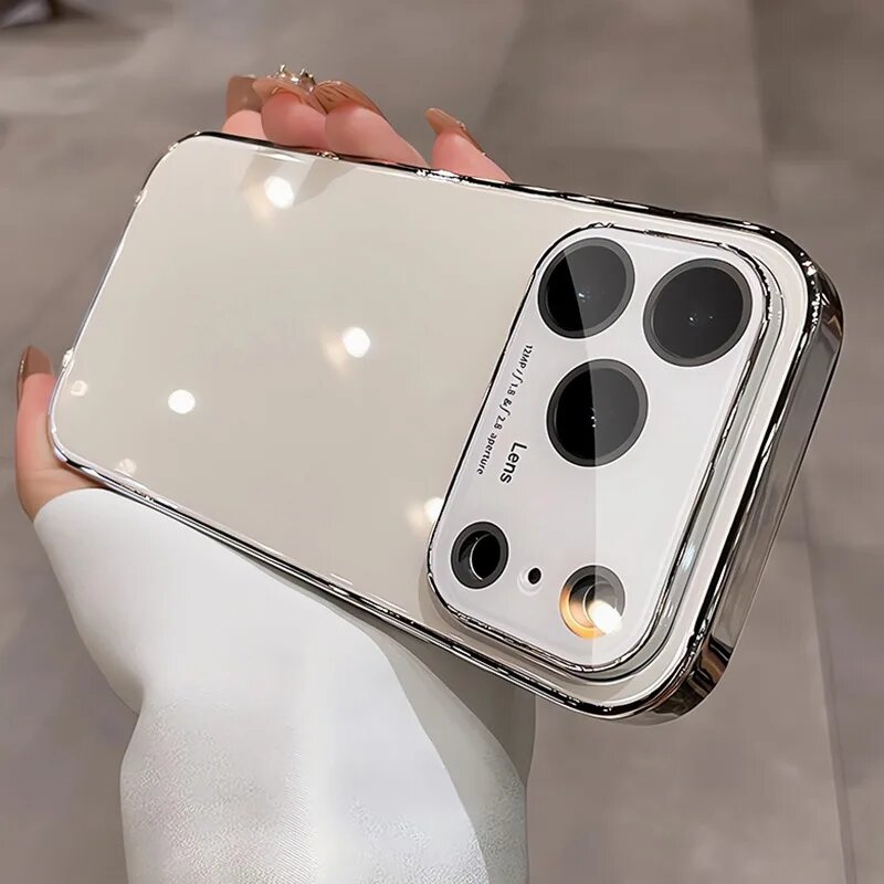 Стеклянный чехол White для iPhone 17 Pro Max