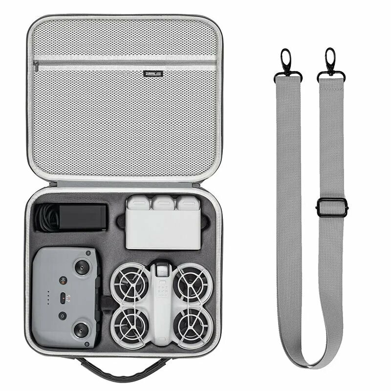 Сумка для хранения аксессуаров "DJI NEO Fly More Combo", чёрный матовый, износостойкий PU
