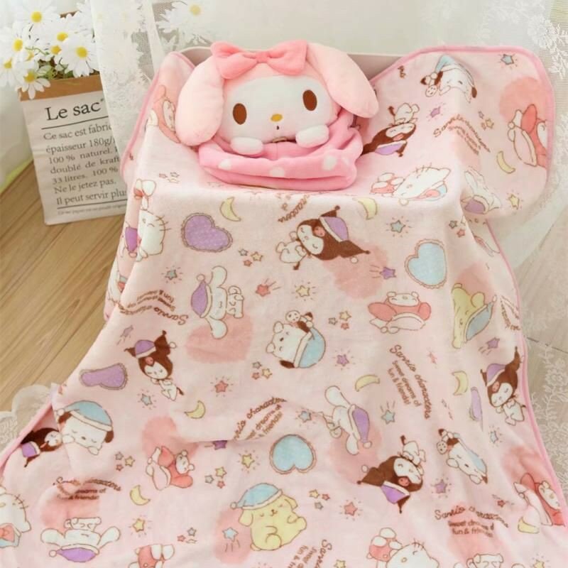 Куруми мягкое плюшевое мультяшное плед одеяло из флиса с легким комфортом для детей и студентов мелодия