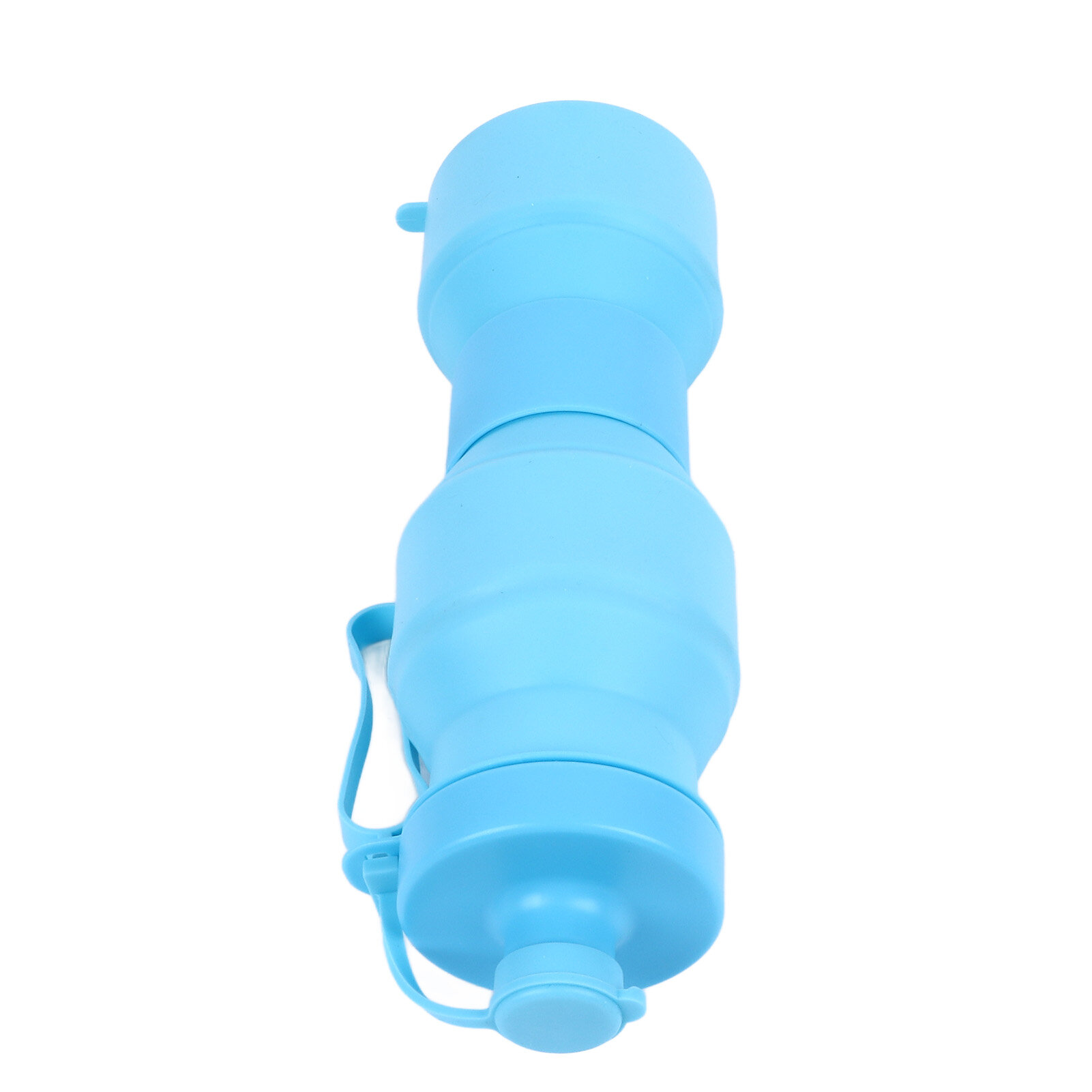 Складная бутылка для воды 800 мл, полипропилен, пищевая портативная складная спортивная бутылка для воды на открытом воздухе для путешествий, тренажерного зала, кемпинга, пешего туризма, небесно-голубого цвета