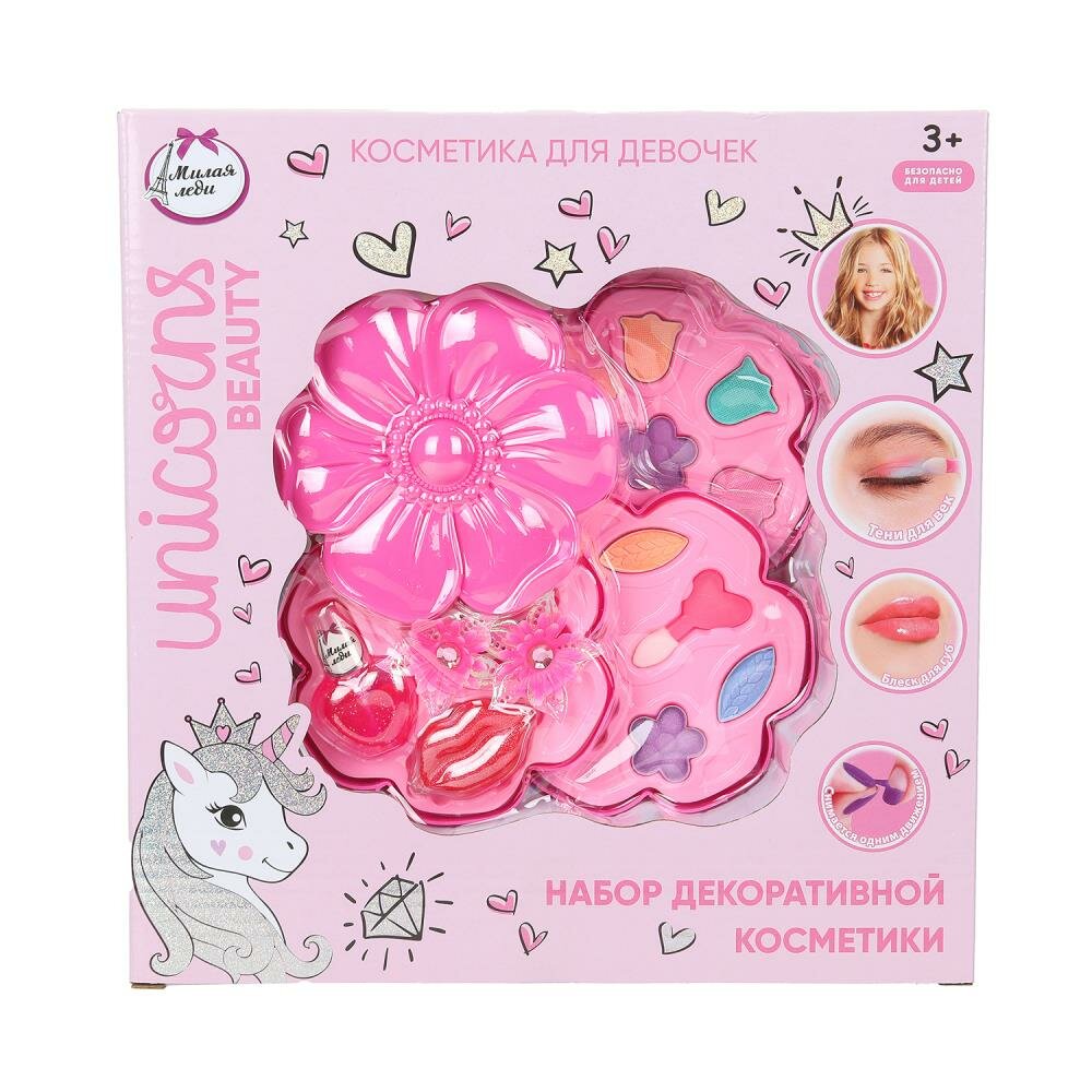 Косметика для девочек: тени, блеск для губ, заколки Милая леди 124222-UNI-ML-WOT