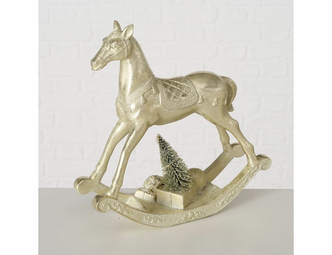 Декоративная фигурка-качалка волшебный конь, с LED подсветкой, 21 см, батарейки, Boltze 2039935