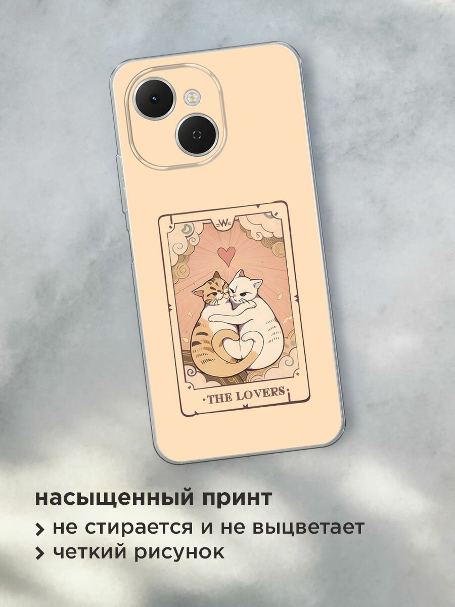 Чехол на Tecno Spark 40C / Текно Спарк 40C с принтом "The lovers cats 1 - 14 февраля" — фото 1