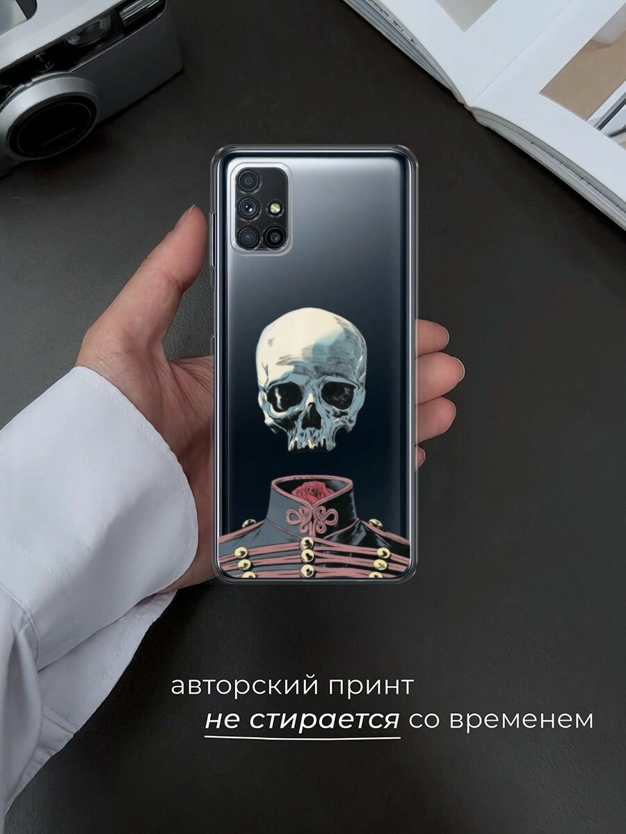 Чехол на Samsung Galaxy M31s / Самсунг Галакси M31s с принтом "Гусар", прозрачный — фото 1