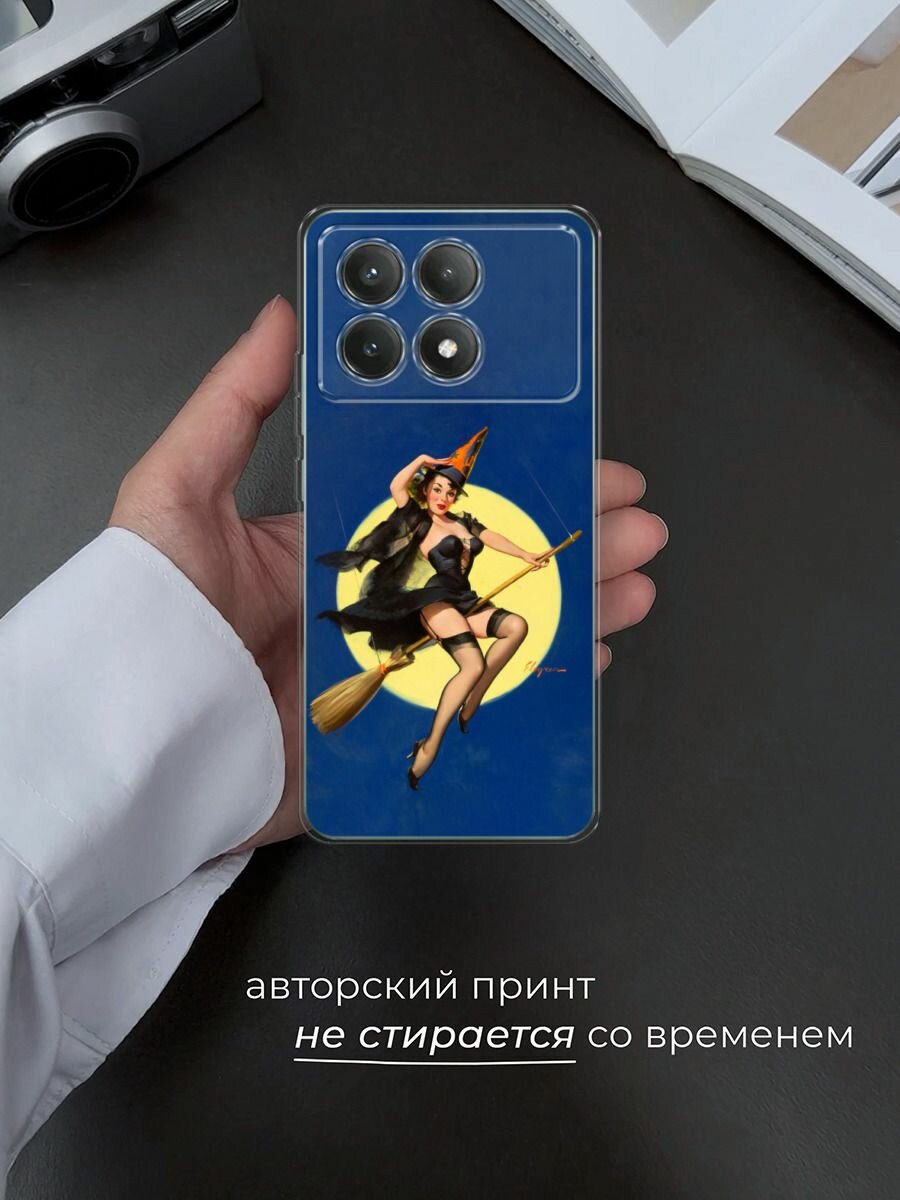 Чехол на Xiaomi Poco X6 PRO 5G / Поко X6 Про 5G с принтом "Pin-Up Witch" — фото 1