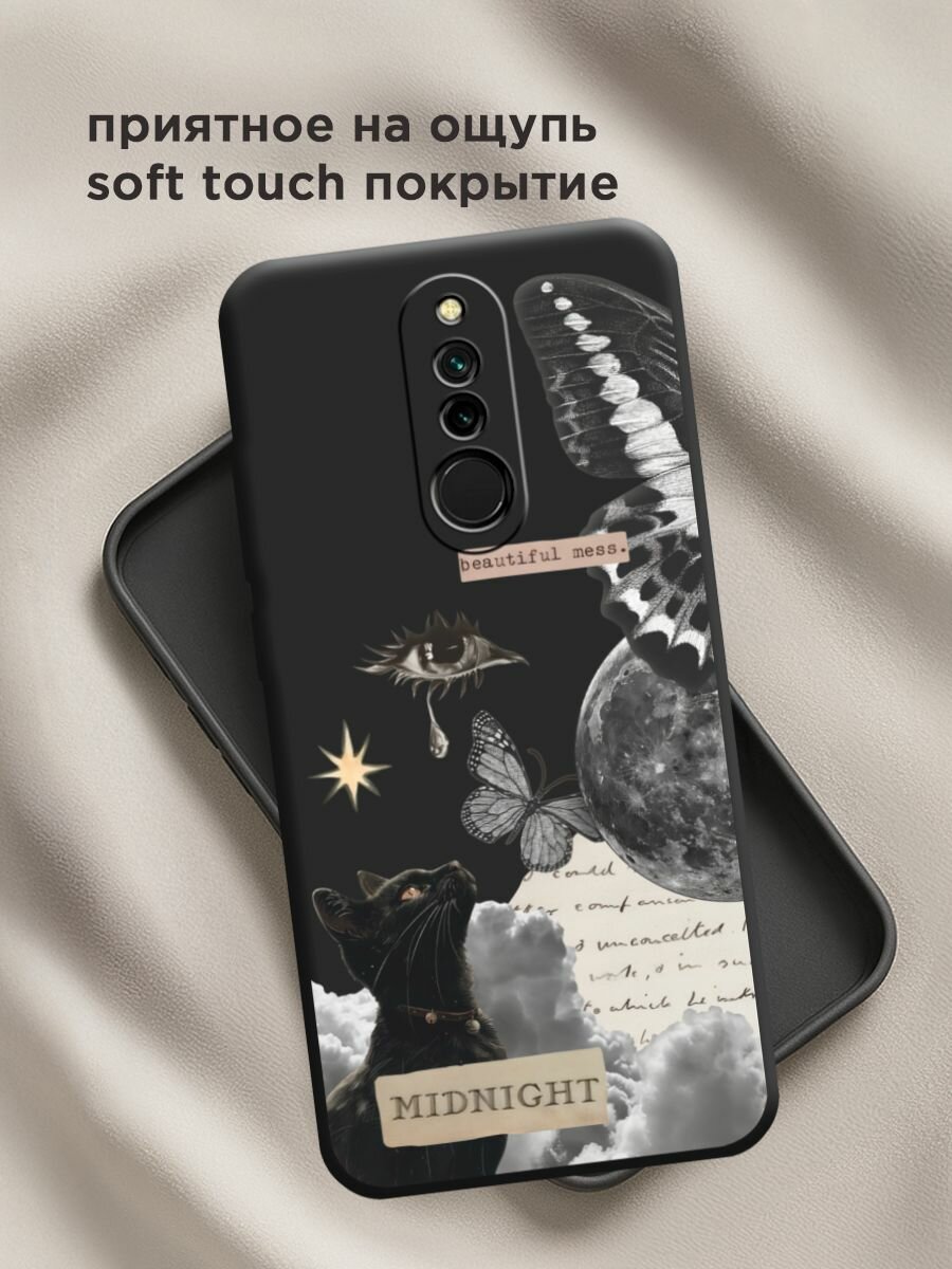 Чехол на Xiaomi Redmi 8 / Редми 8 с принтом "midnight collage" — фото 1