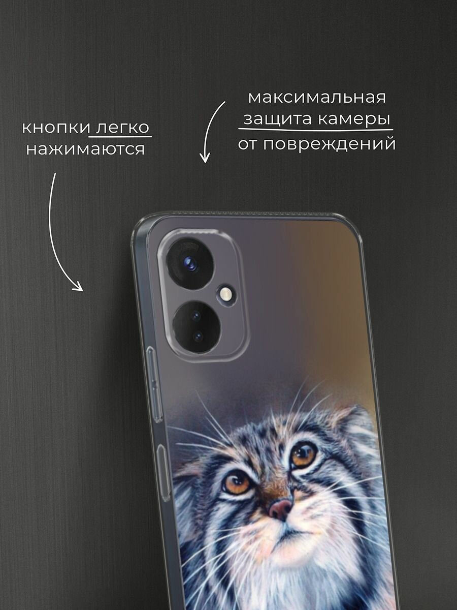 Чехол на Tecno Spark 9 Pro / Техно Спарк 9 Про с принтом "Кот манул 2" — фото 1