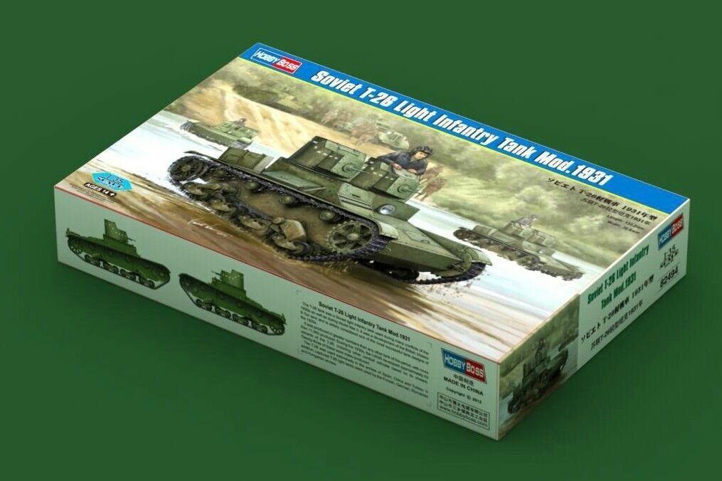 HOBBYBOSS 1/35 82494 Soviet T-26 Легкий пехотный танк мод.1931Модельный комплект Танки