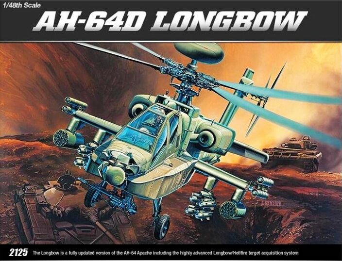 Academy AC12268 1/48 AH-64D LONGBOW сборная модель самолета