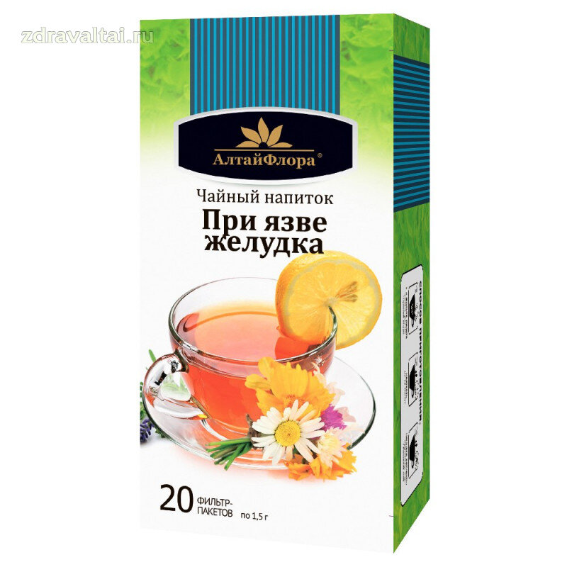 Чайный напиток АлтайФлора при язве желудка, , 20 фильтр-пакетов по 1,5 г