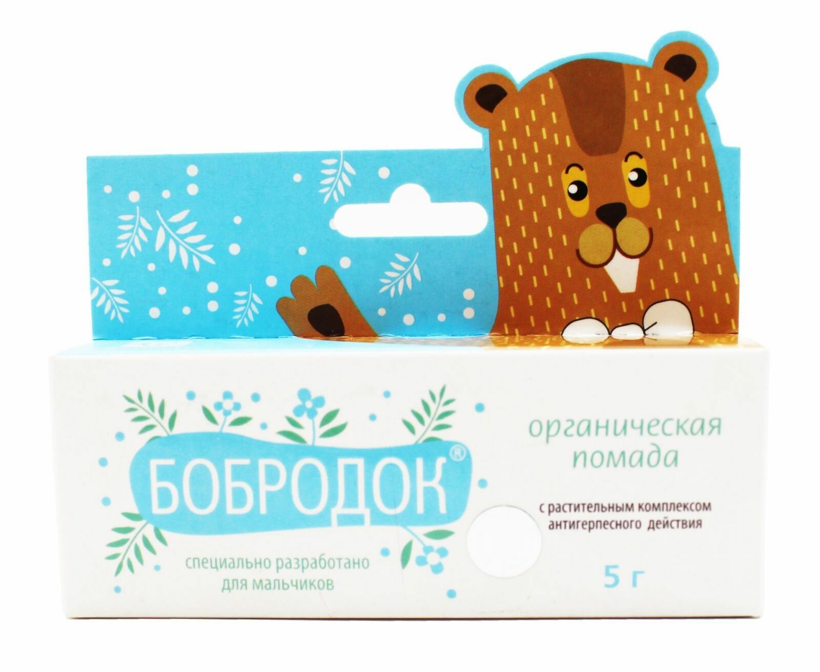Детская гигиеническая помада Бобродок липосомальная, для мальчиков, 5 г