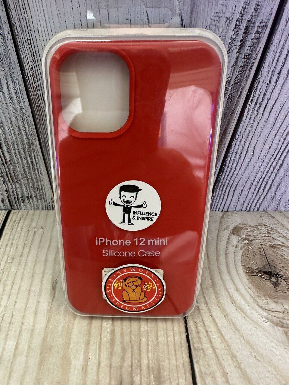 Чехол для Apple iPhone 12 Mini Silicone Case без лого (полная защита)красный