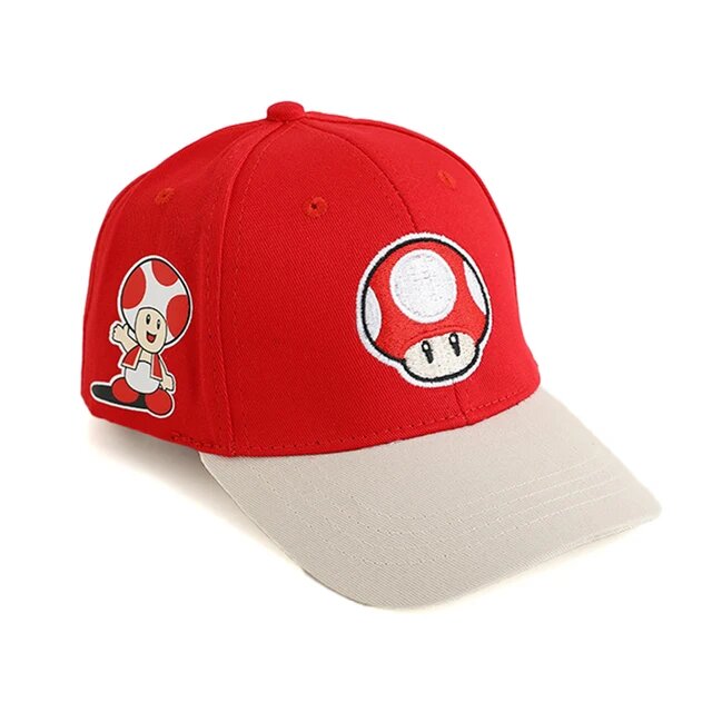 Игра MINISO Super Mario Bros. Детская кепка в стиле аниме «Луиджи», детская бейсболка, костюм Марио, кепка с буквой «М», детский подарок для мальчиков,