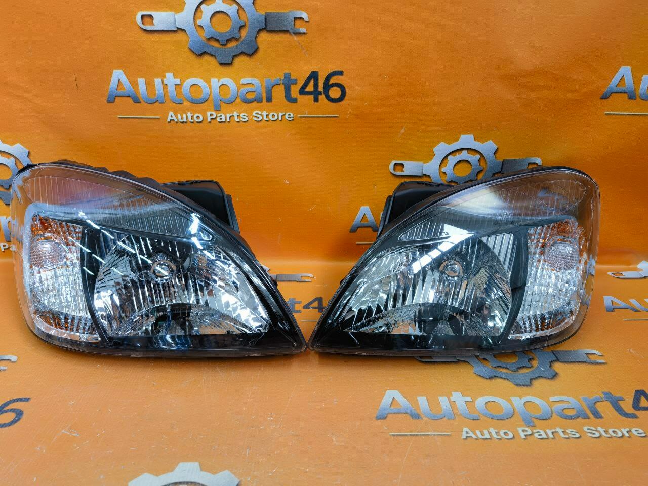 Фары черные киа рио 2 KIA RIO 2 с 2005 по 2011 год комплект передних фар