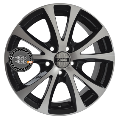 Диск автомобильный литой Neo 509 15x6 4x108 et50 dia63.4 BD, черный